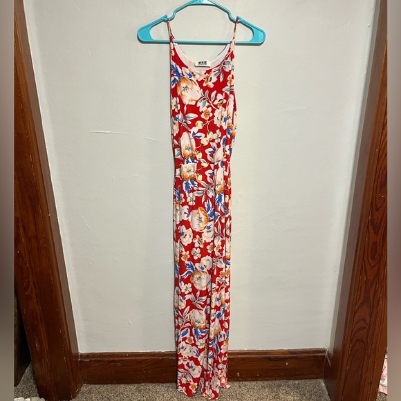 Verse | Dresses | Floral Red Maxi Dress | Poshmark